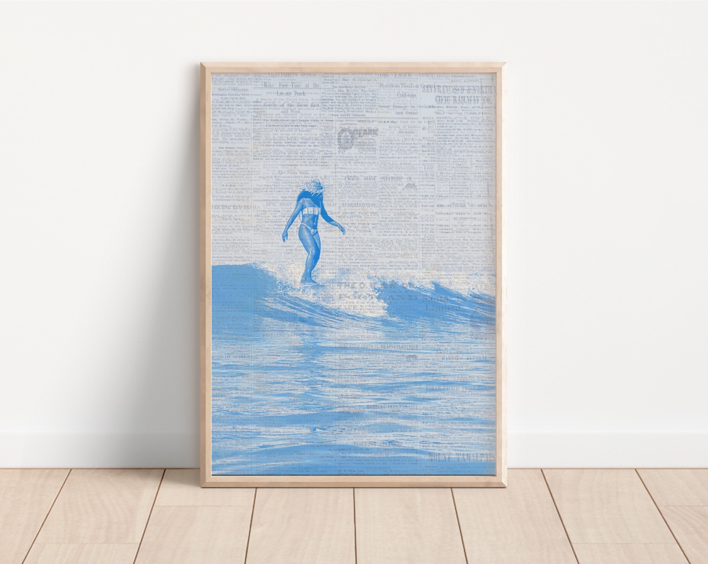 Coastal Cowgirl Decor Newspaper Print Western Wall Art - Etsy