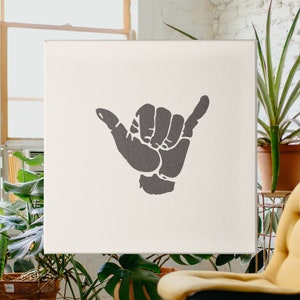 Shaka Hand Digital Print Surfer Wall Art Beachy Room Decor Surf Nursery ...