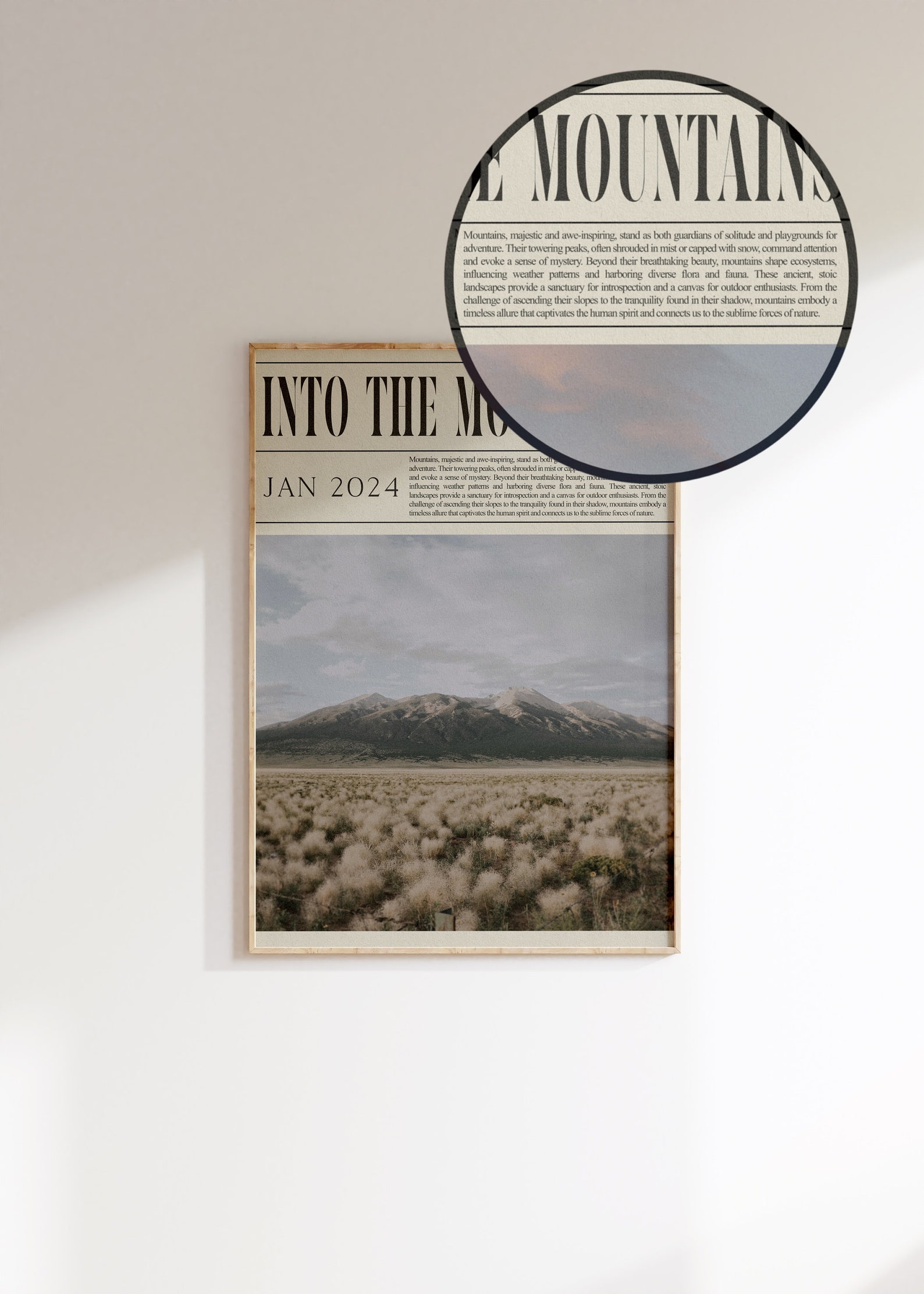 Nature Wall Art Mountain Print Granola Girl Decor Trendy Digital Art ...