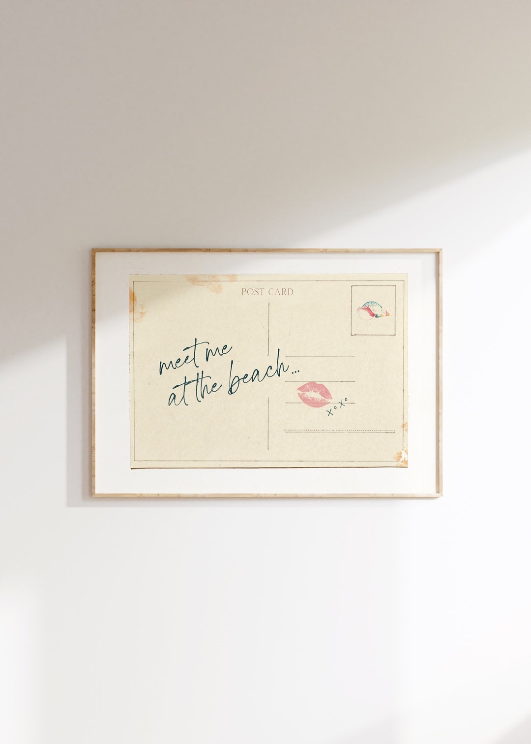 Meet Me at the Beach Post Card Print Coastal Cowgirl Decor Coastal ...