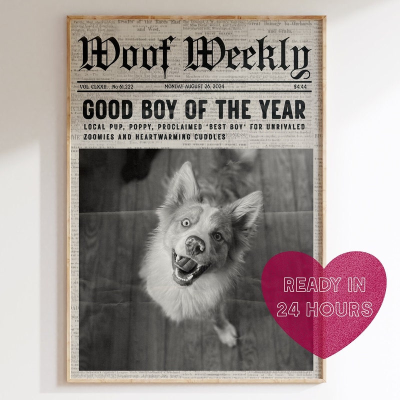 Custom Dog Poster - Etsy