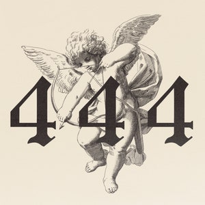 Angel Number 444 Digital Print 444 Poster Angel Number Wall Art 444 ...