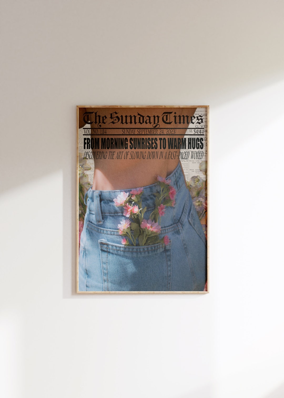 Self Love Print Preppy Wall Art Newspaper Print Self Love Room Decor ...