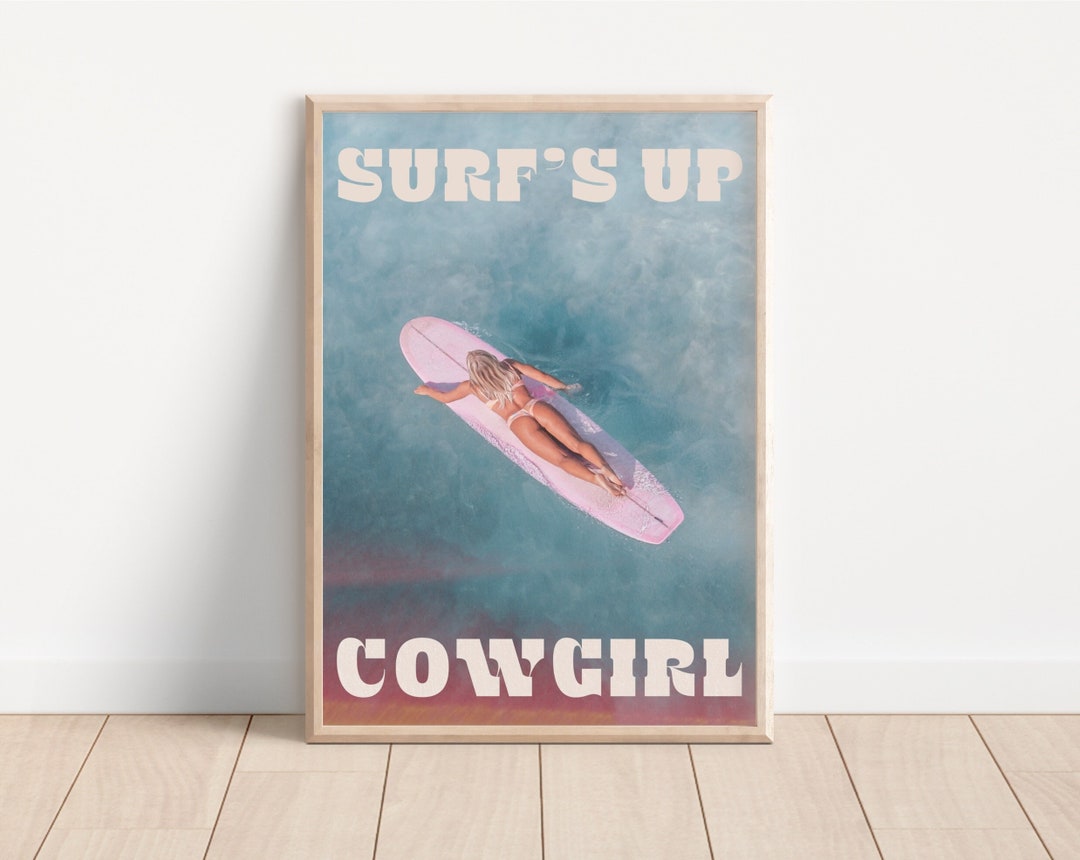 Coastal Cowgirl Decor Newspaper Print Western Wall Art Newspaper Poster ...