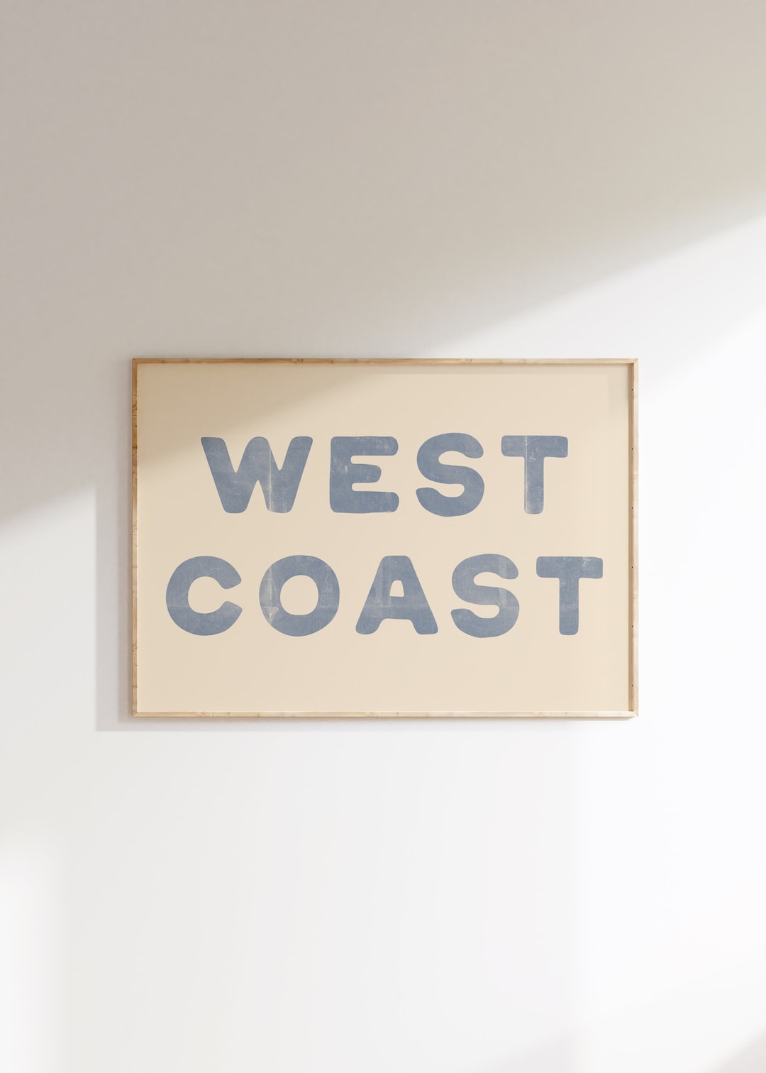 West Coast Print Coastal Cowgirl Decor Coastal Wall Art Blue Wall Art ...