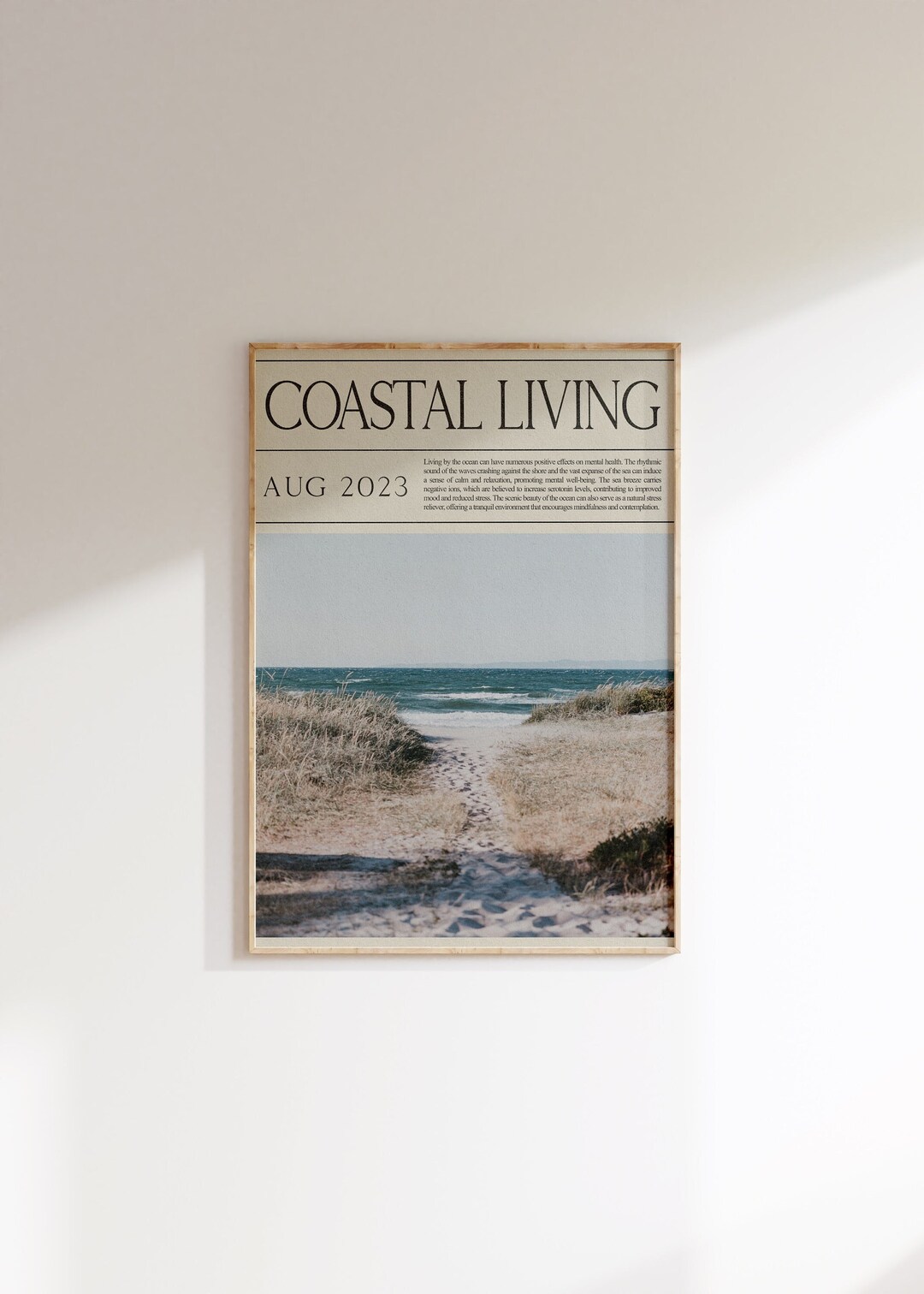Coastal Living Newspaper Print: Beach House Decor (digital Print) - Etsy