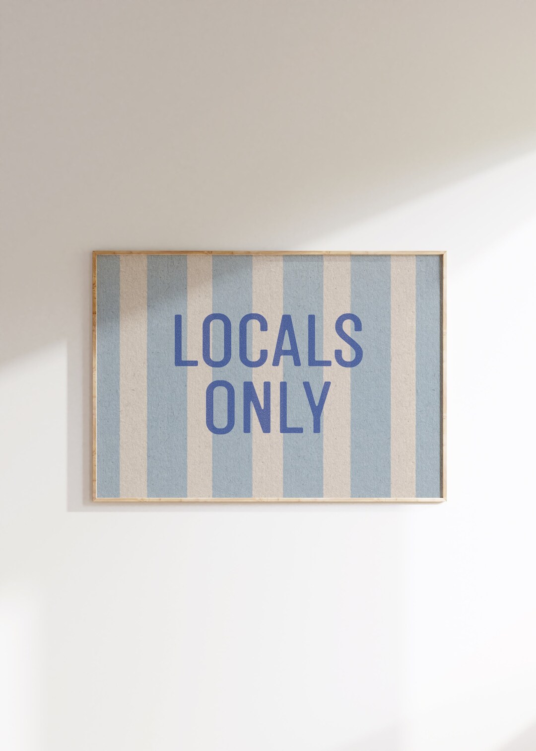 Locals Only Print: Light Blue Coastal Wall Art (digital Download) - Etsy