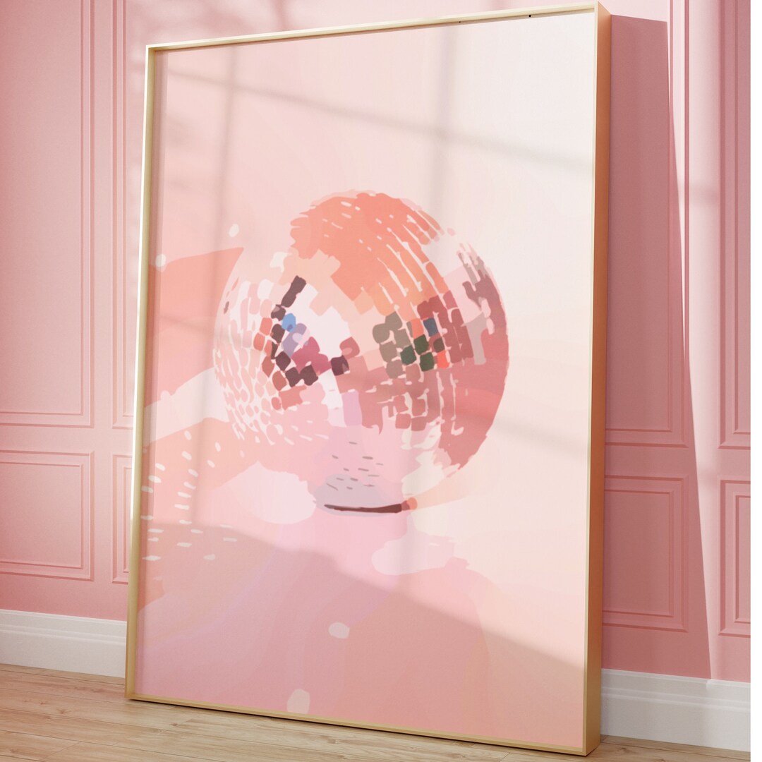 Pink Disco Ball Print: Preppy Room Decor (digital Download) - Etsy