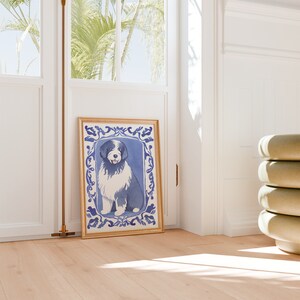 Blue Willow Wall Art Dog Drawing Dog Portrait Coastal Granddaughter ...