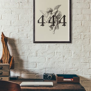 Angel Number 444 Digital Print 444 Poster Angel Number Wall Art 444 ...