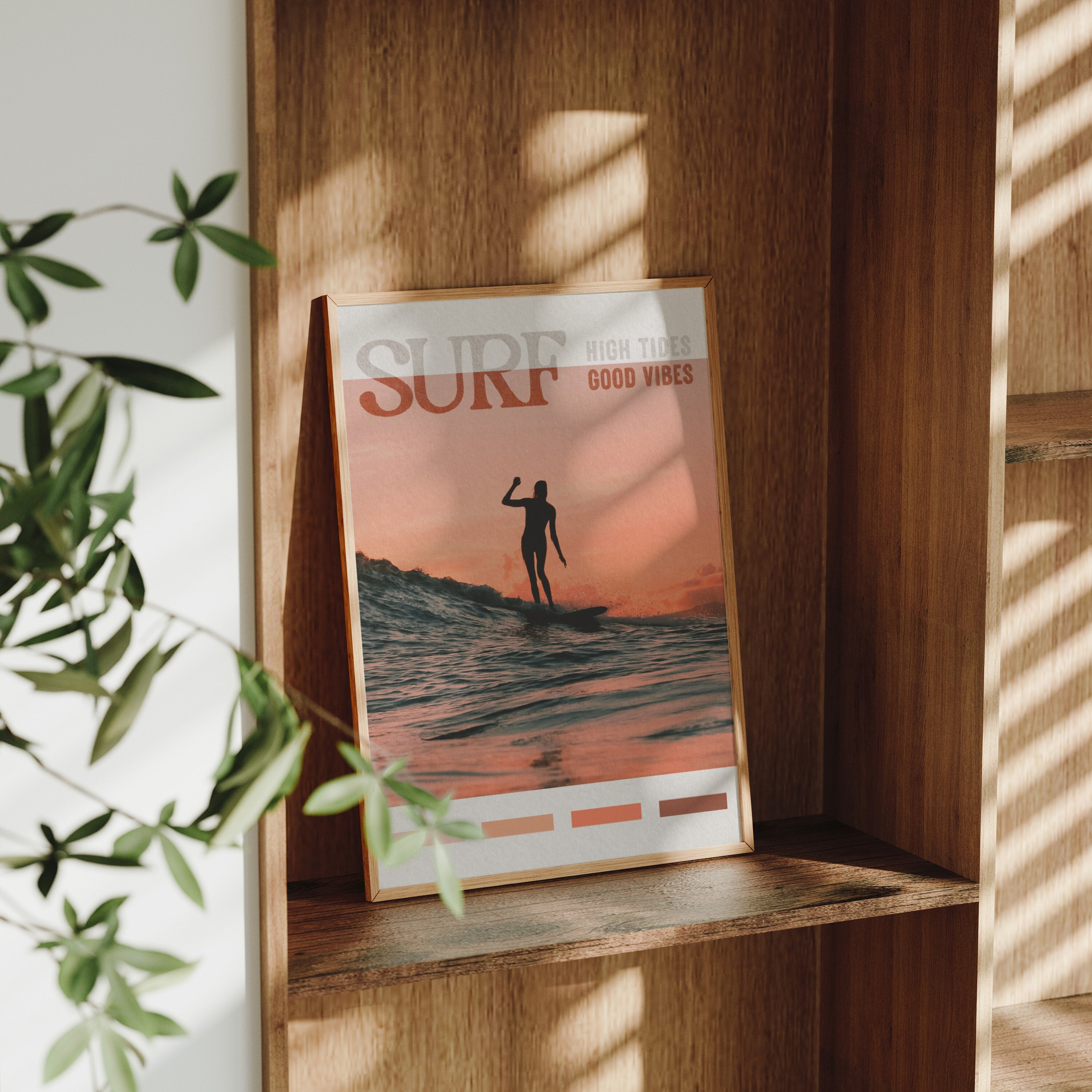 Vintage Surf Magazine Cover Art Print: Coastal Surfer Decor (digital ...