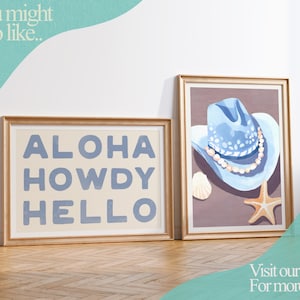 Custom Delft Blue Monogram Print Personalized Wall Art Coastal ...