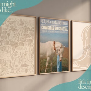 East Coast Print Coastal Cowgirl Decor Coastal Wall Art Blue Text ...