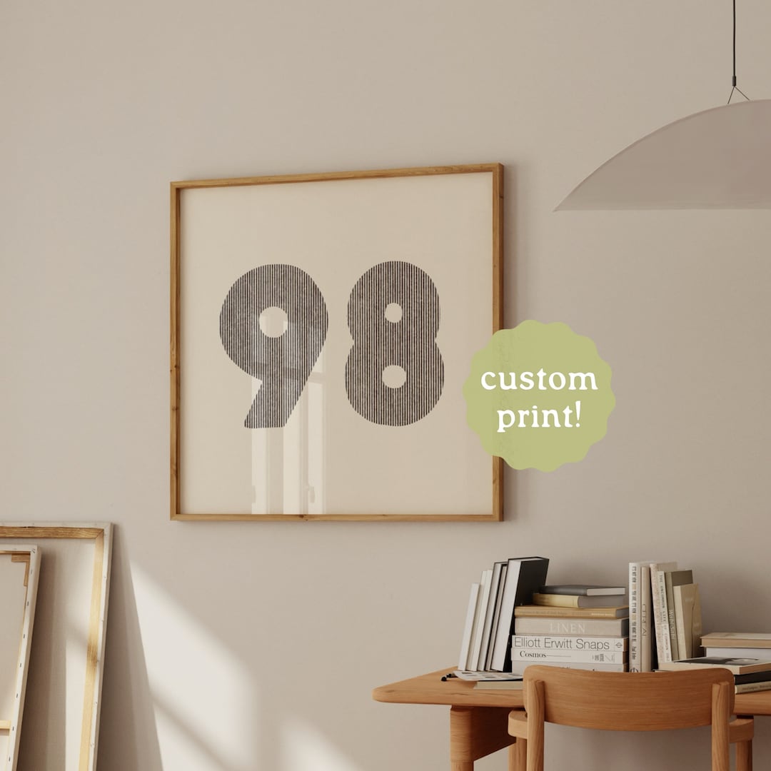 Custom Birth Year Print: Personalized Anniversary Wall Art (digital ...