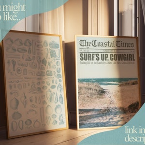 West Coast Print Coastal Cowgirl Decor Coastal Wall Art Blue Wall Art ...