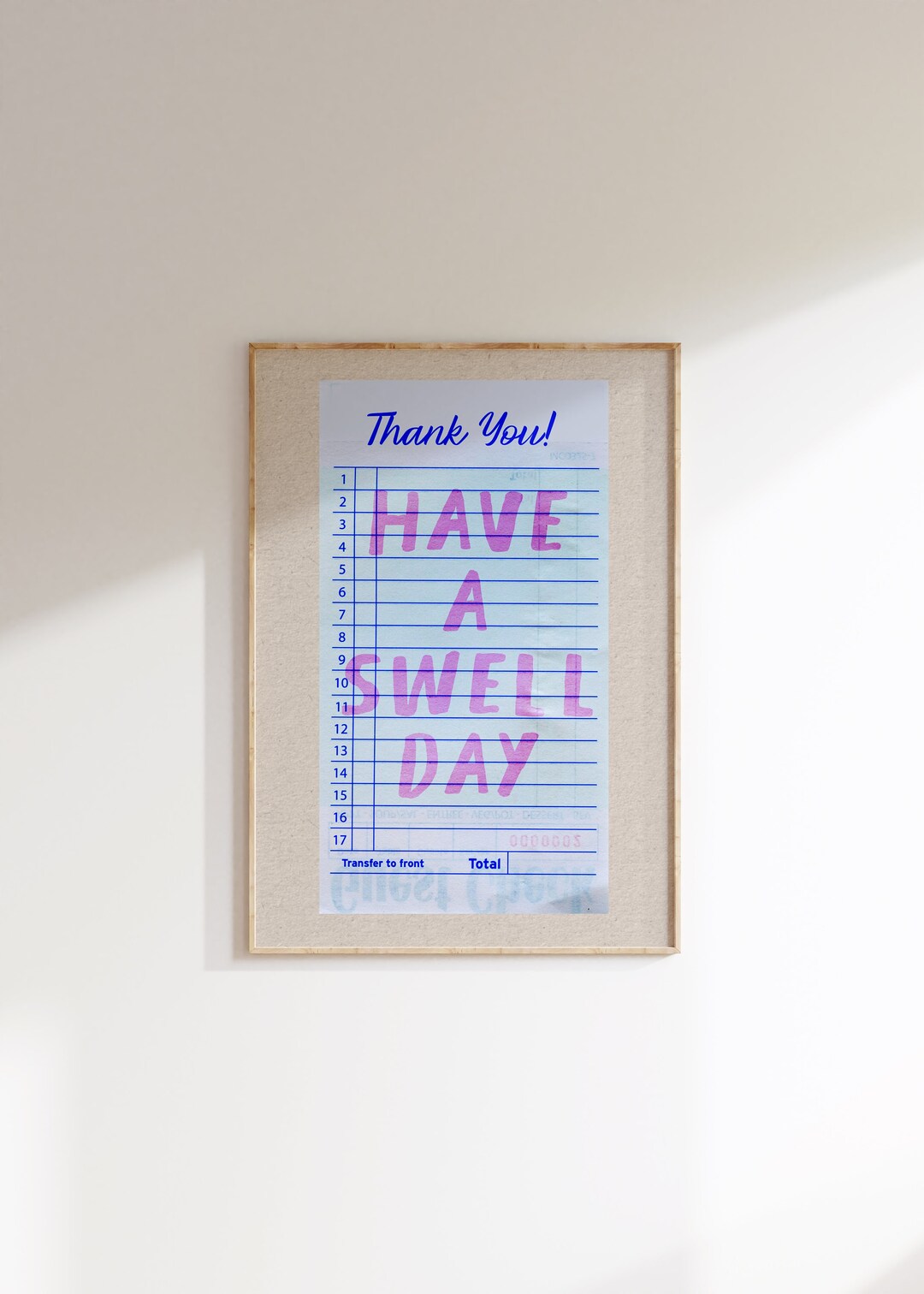 Swell Day Guest Check Print Pink Coastal Cowgirl Wall Art Surf Poster ...