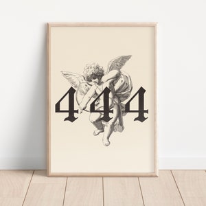 Angel Number 444 Digital Print 444 Poster Angel Number Wall Art 444 ...