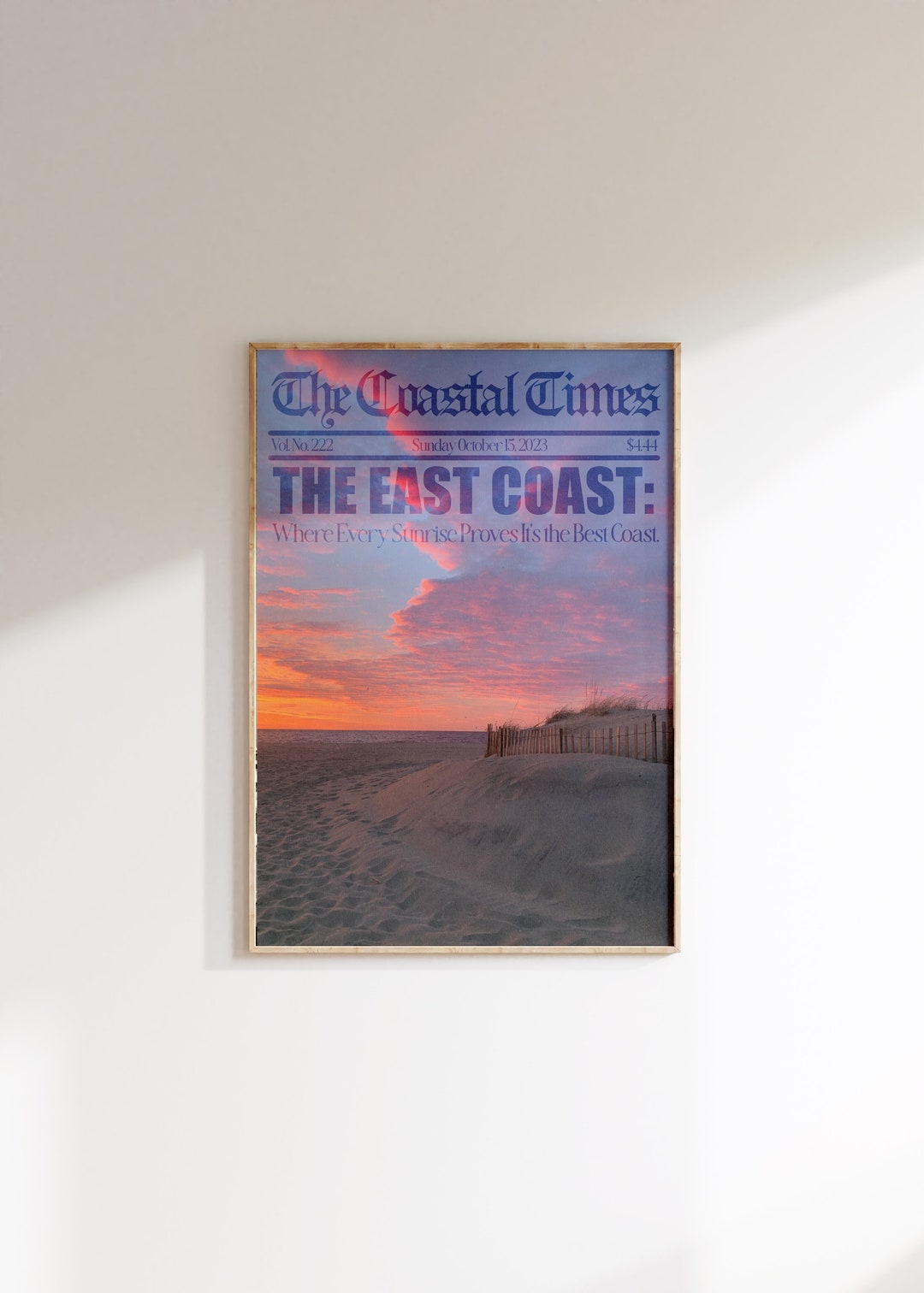 East Coast Newspaper Print: Coastal Cowgirl Wall Art (digital Print) - Etsy
