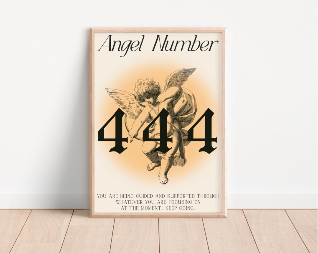 Angel Number 444 Digital Print 444 Poster Angel Number Wall Art 444 ...