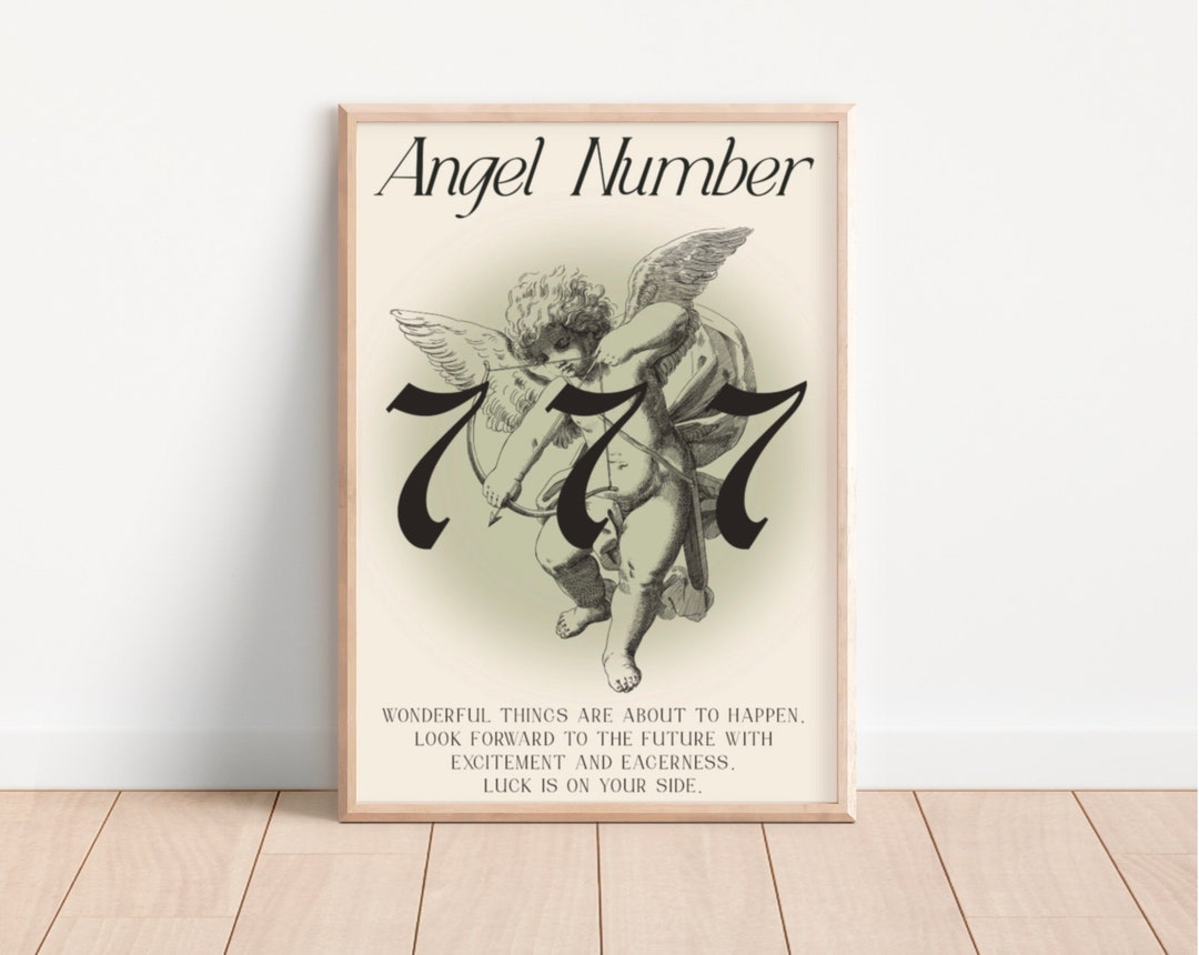 Angel Number 777 Digital Print 777 Poster Angel Number Wall Art 777 ...