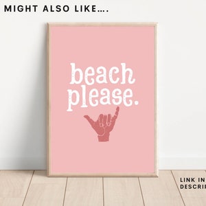 Shaka Hand Digital Print Surfer Wall Art Beachy Room Decor Surf Nursery ...