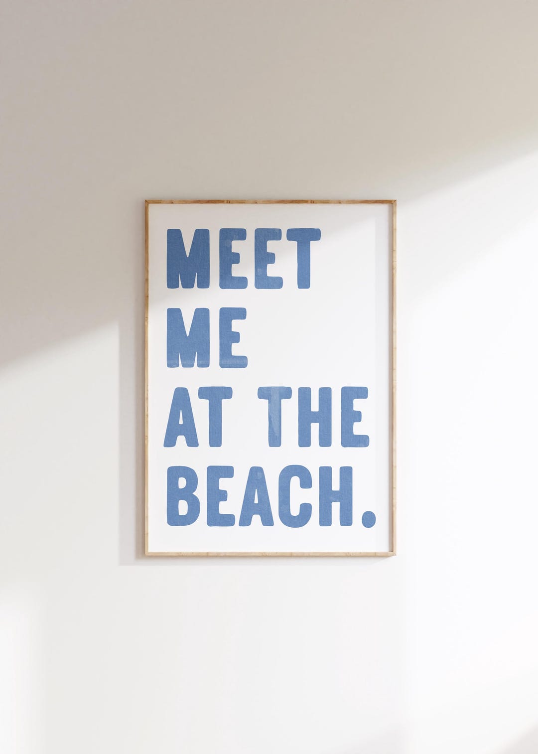 Meet Me at the Beach Print: Blue Coastal Wall Art (digital Download) - Etsy
