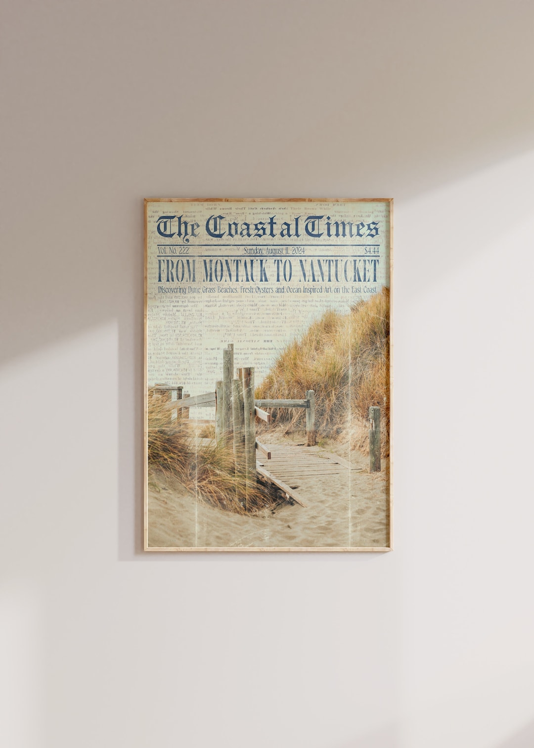 Coastal Newspaper Print: Montauk to Nantucket (digital Download) - Etsy