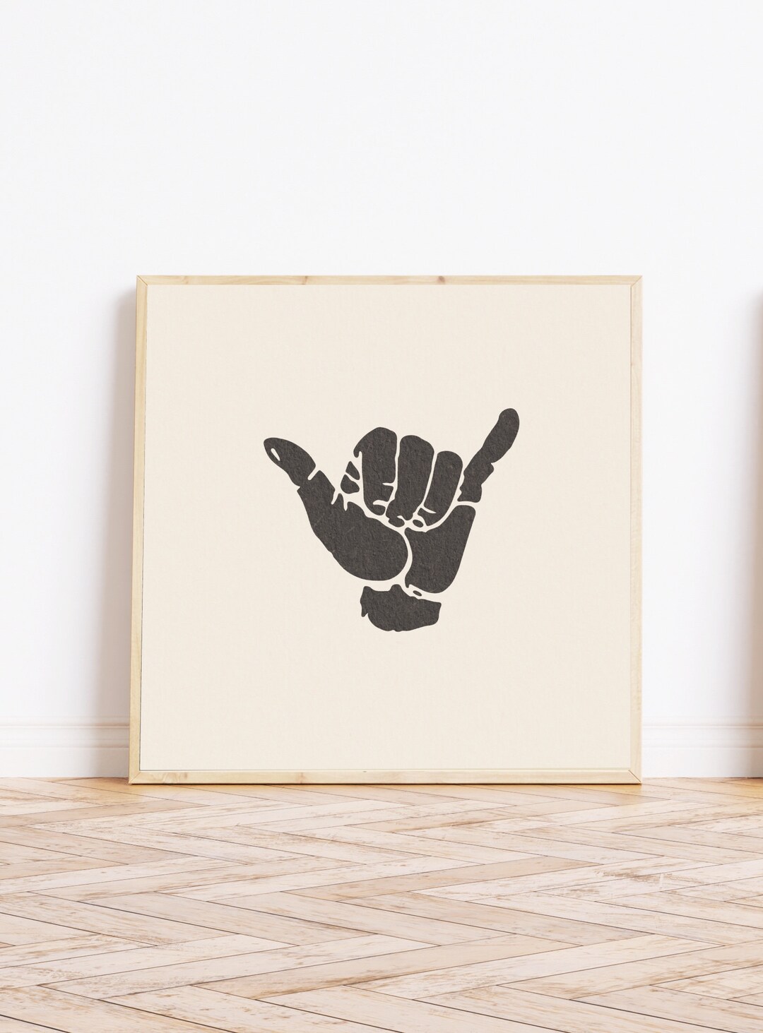 Shaka Hand Digital Print Surfer Wall Art Beachy Room Decor Surf Nursery ...