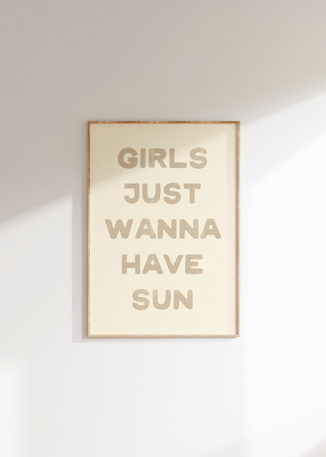 Girls Wanna Have Sun Print: Neutral Coastal Wall Art (digital Download ...