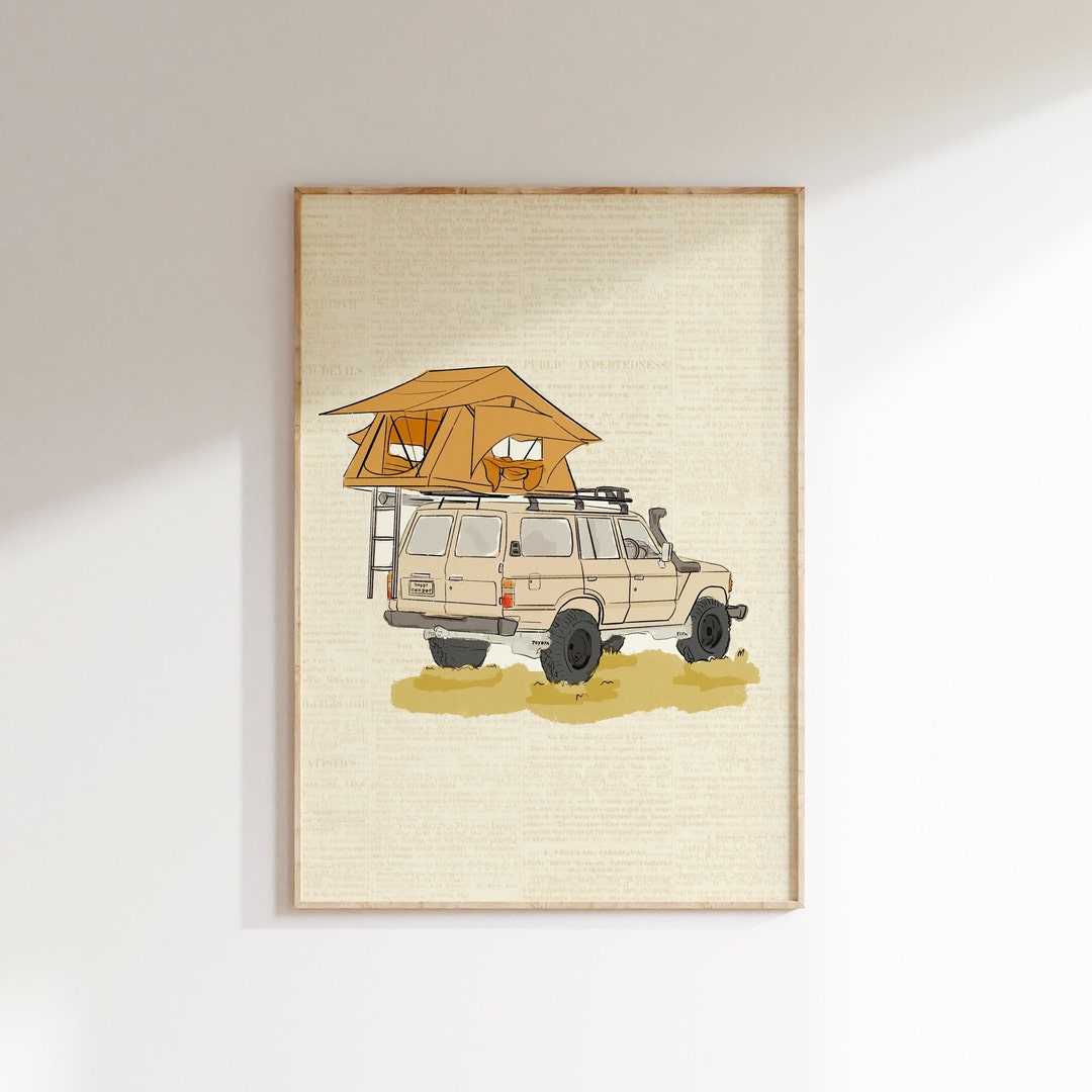 Land Cruiser Print: Vintage Overland Travel Poster (digital Download ...