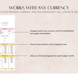 One Page Monthly Budget Spreadsheet, Personal Professional Template ...