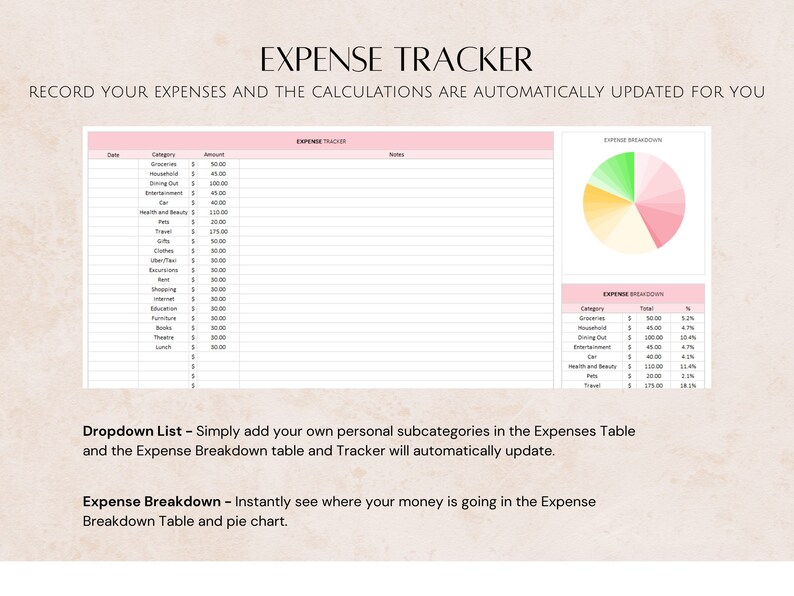 One Page Monthly Budget Spreadsheet, Personal Professional Template ...