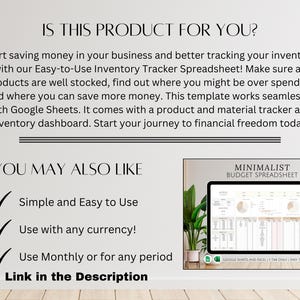 Simple Google Sheets Inventory Management Template Spreadsheet for ...