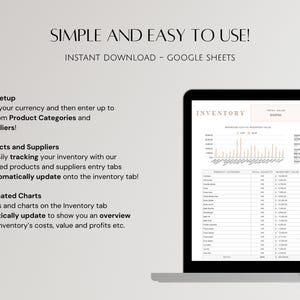Simple Google Sheets Inventory Management Template Spreadsheet for ...