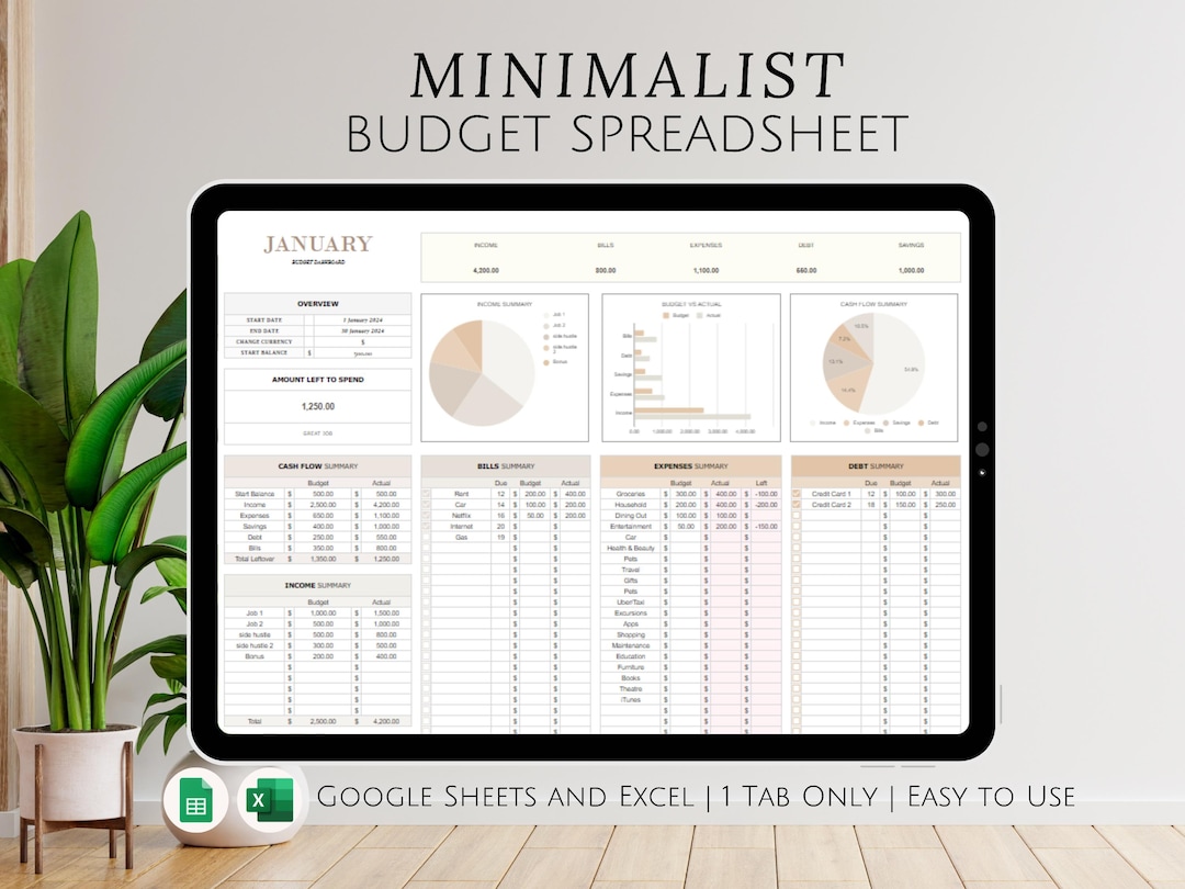 Excel Monthly Savings and Expenses Budget Spreadsheet, Weekly Income ...