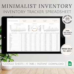 Simple Google Sheets Inventory Management Template Spreadsheet for ...