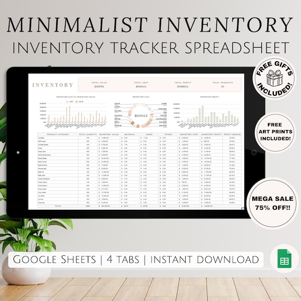 Vendor Inventory Sheet - Etsy