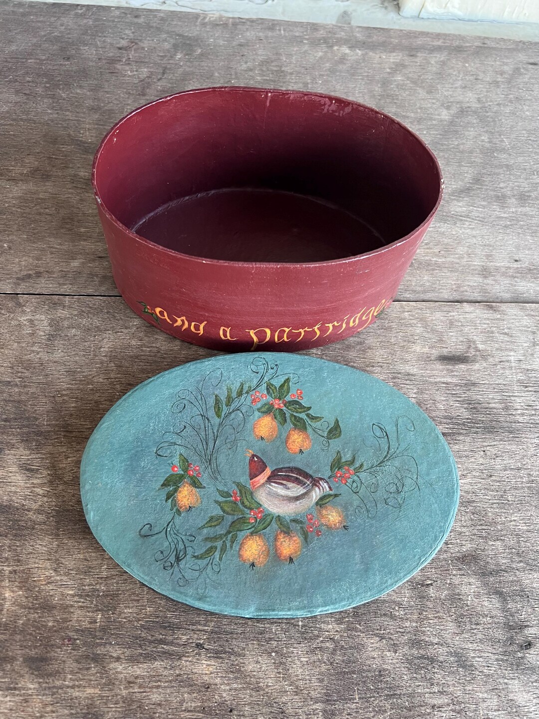 Paper Machete Hand Painted Signed/dated Jewel Box Precious Keepsakes 7 ...