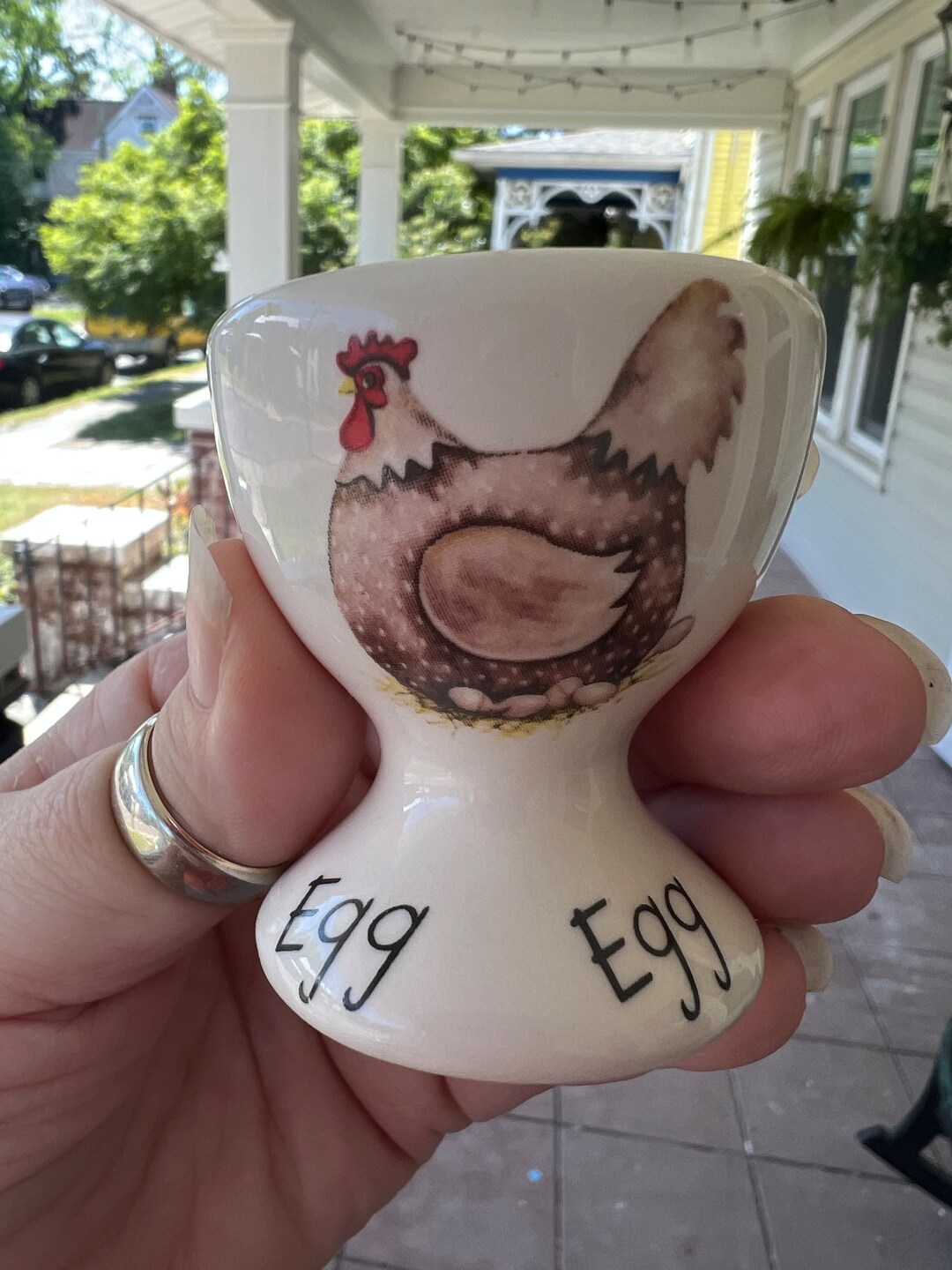 3 Vintage Egg Cups Chickens - Etsy