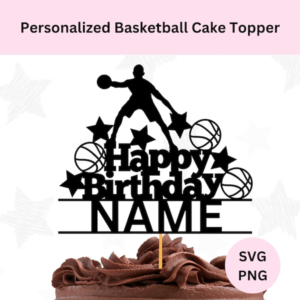 Basketball Cake Topper - Etsy