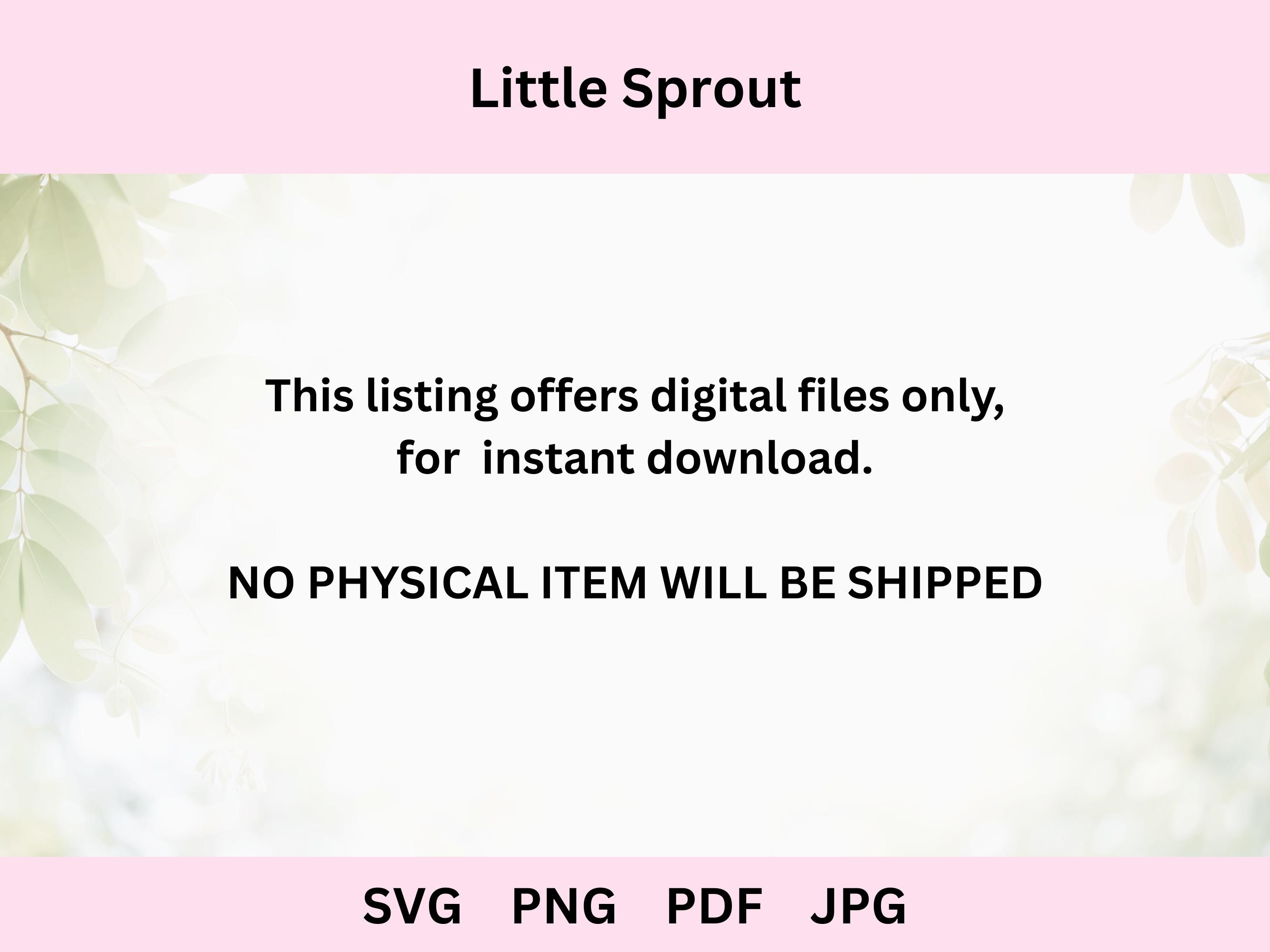 Little Sprout Svg | Digital Download | New Baby Svg | Digital Cut File ...