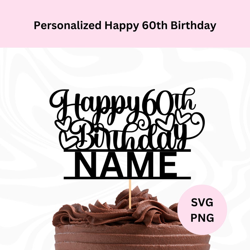 60th Birthday Topper - Etsy