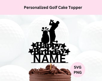 Cake Topper SVG Digital File One Golf Theme - Etsy