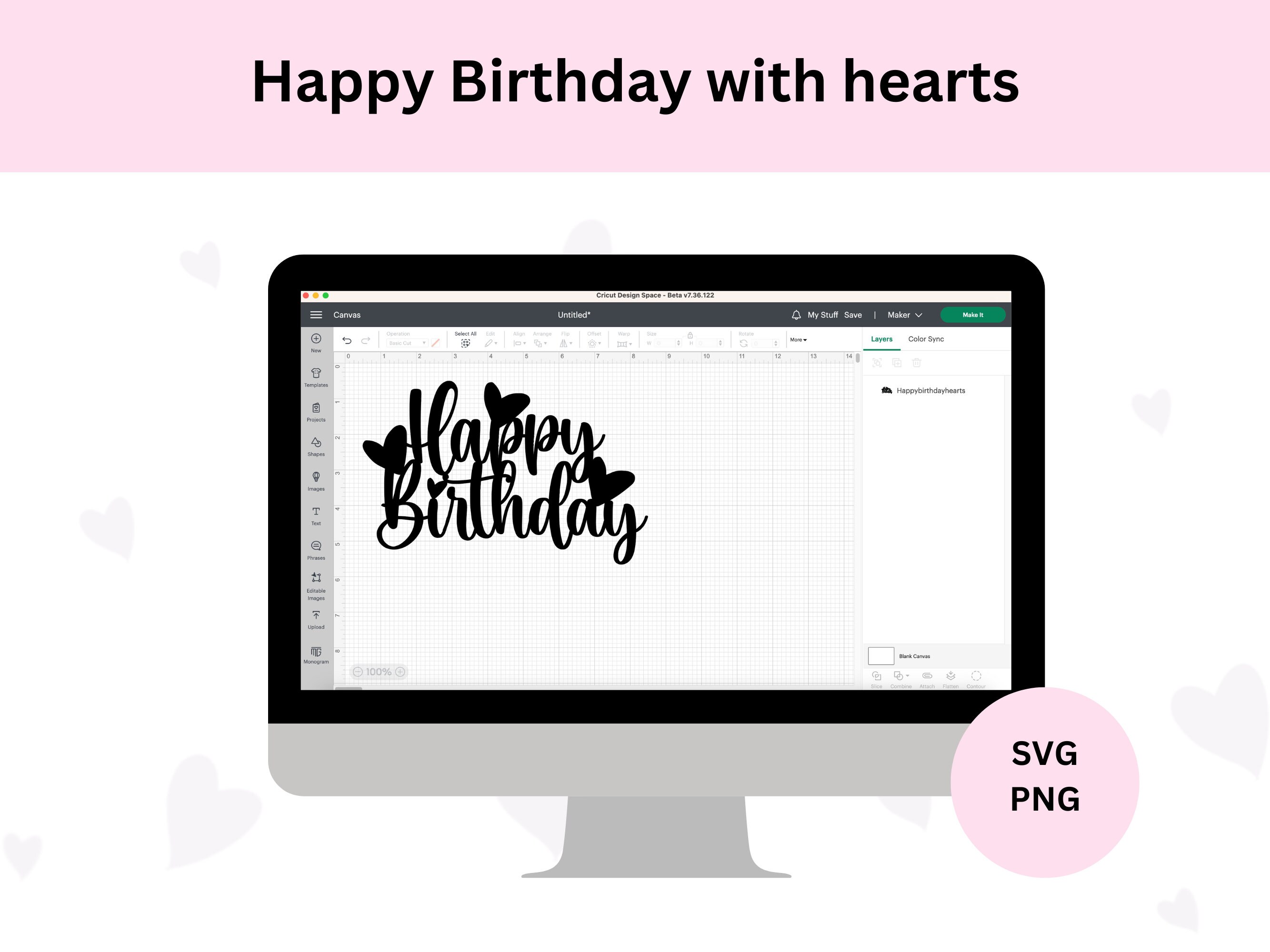 Happy Birthday Cake Topper Svg Happy Birthday Svg Cake Topper File