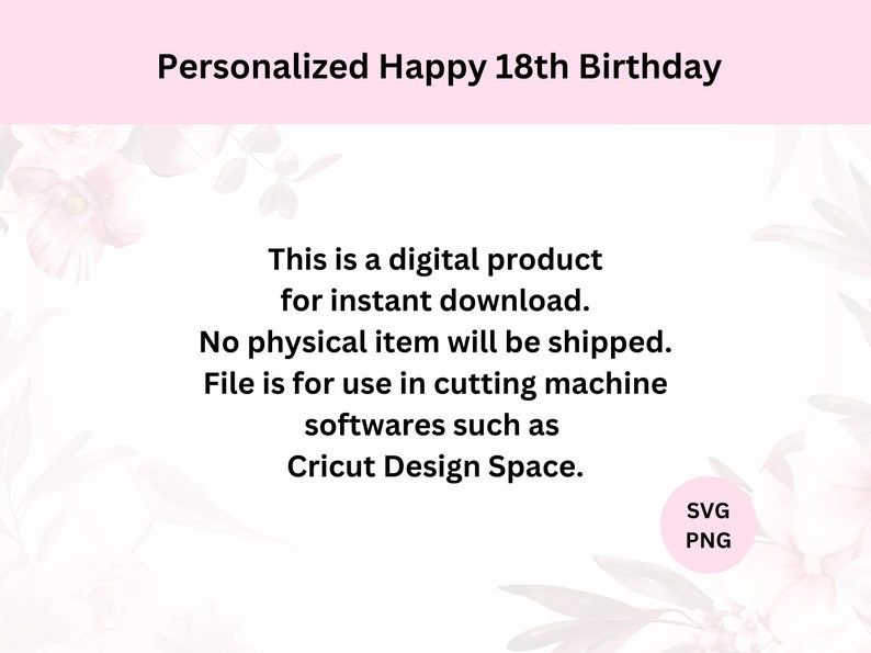 Personalized Happy 18th Birthday Svg Digital Download Personalized Cake ...