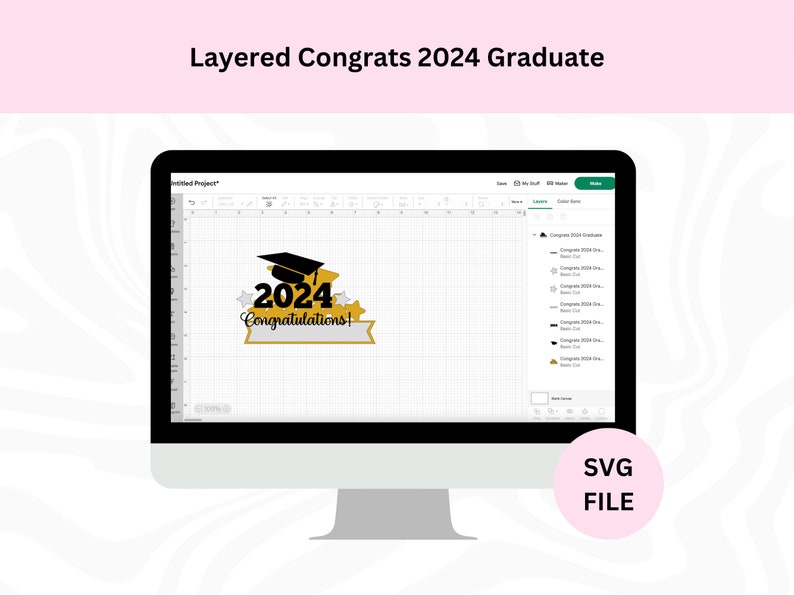 Layered Congratulations 2024 Graduate Svg Digital Download 2024 ...