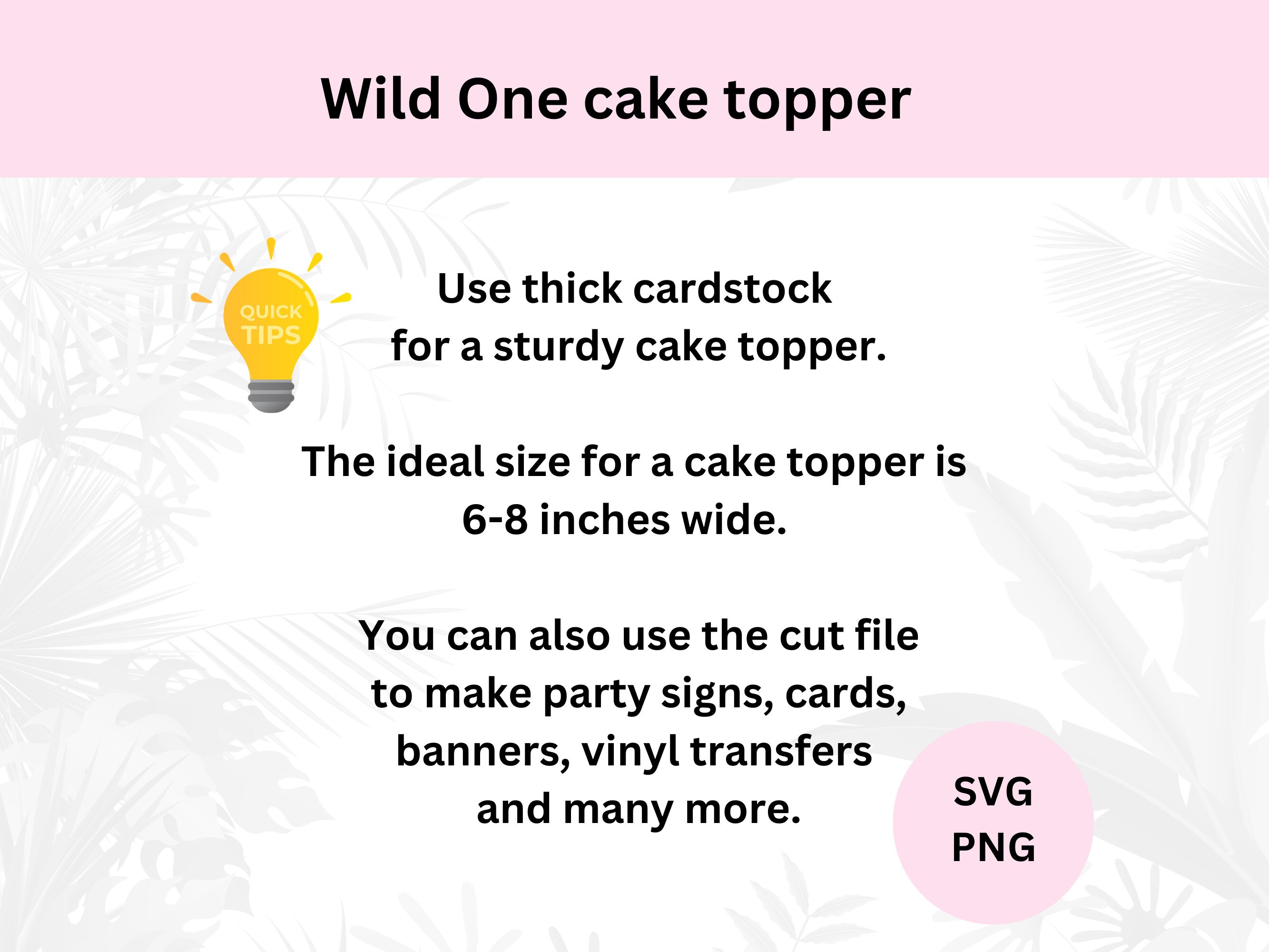 Wild One Cake Topper File, 1st Birthdaytopper SVG, Wild One SVG, Happy ...