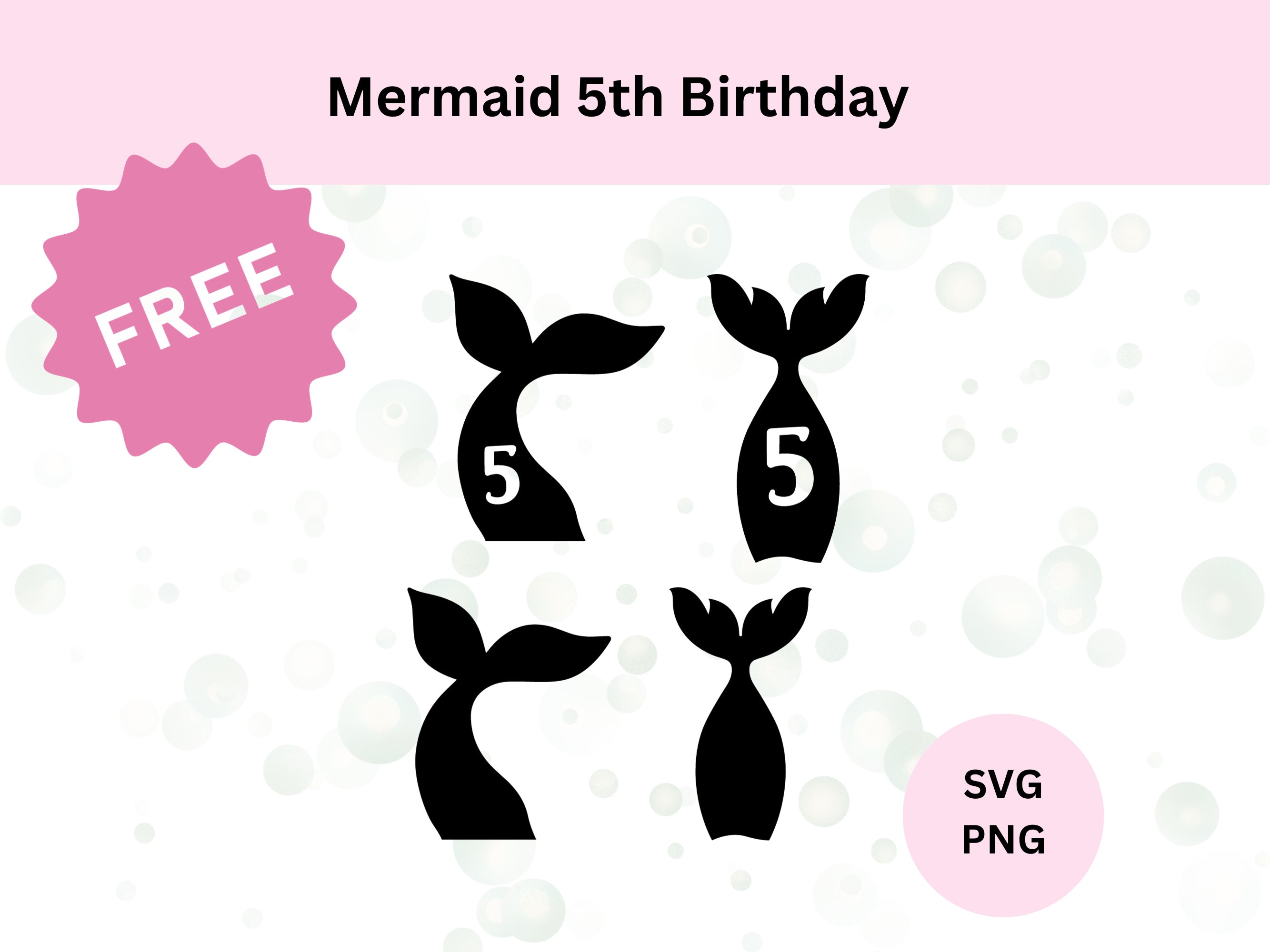 Mermaid Tail Cake Topper Svg Mermaid Svg Digital Download Mermaid Cake ...