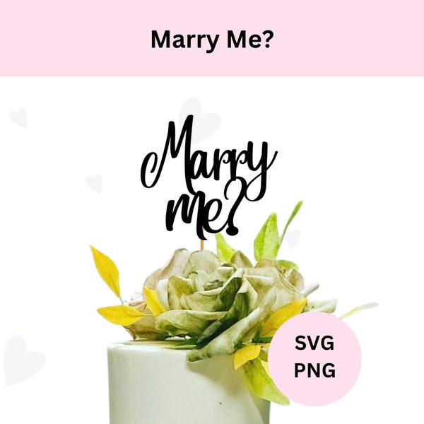 Marry Me Cake Topper - Etsy