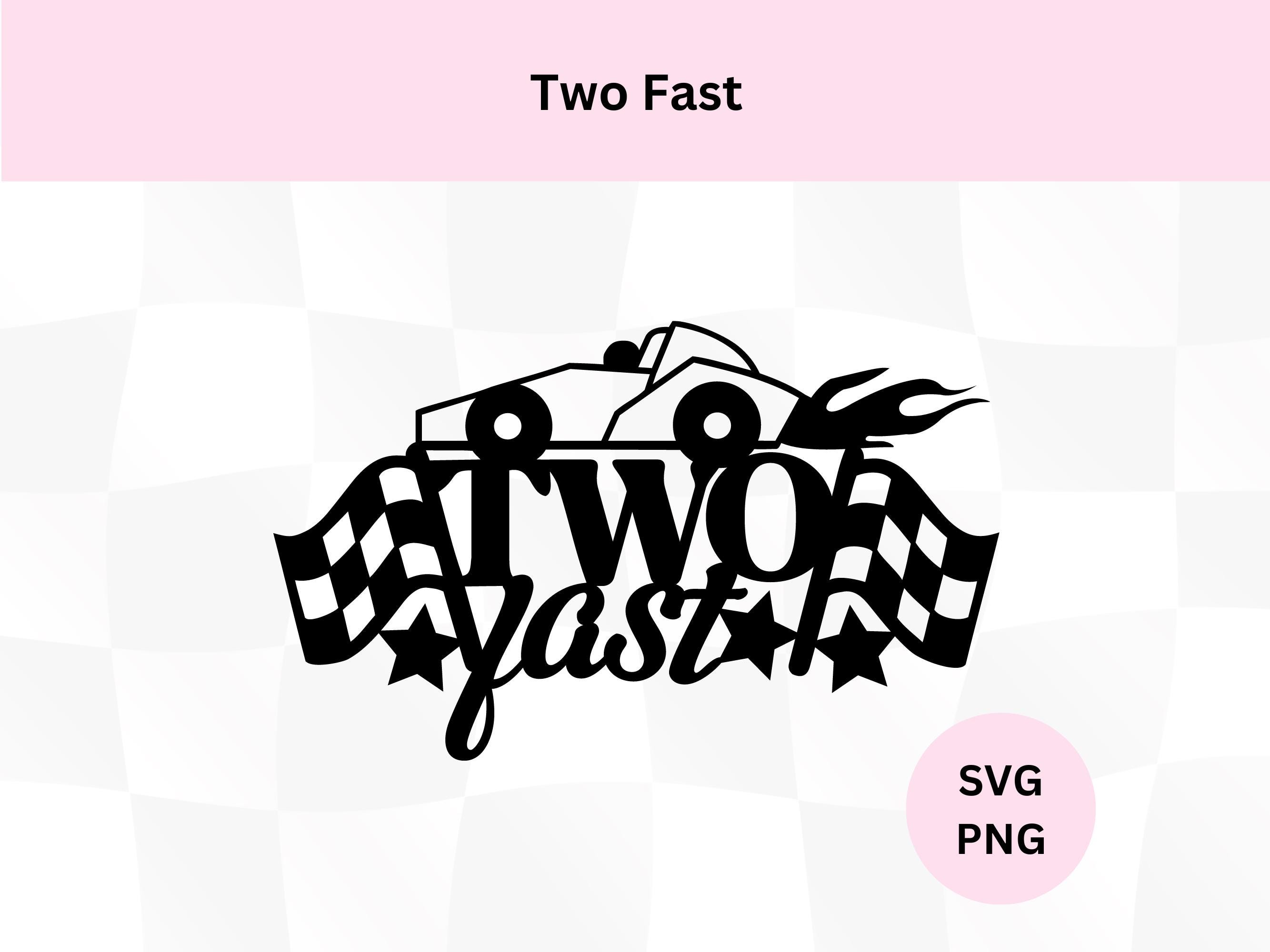 Two Fast Svg | Race Car 2nd Birthday Cake Topper | Race Car Cake Topper ...